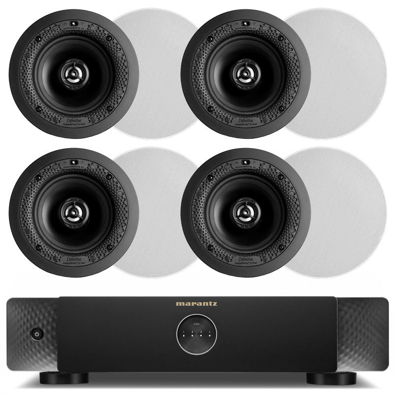 Marantz M4 4-Zone Amplifier & 8x Def Tech DI 5.5R Ceiling Speakers Pac